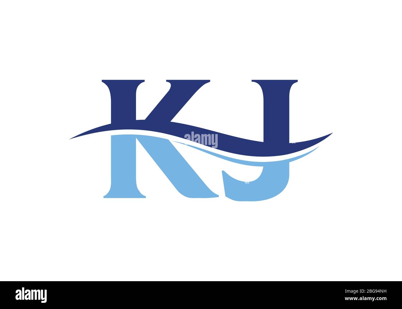Initial Monogram Letter K J Logo Design Vector Template. KJ Letter Logo ...