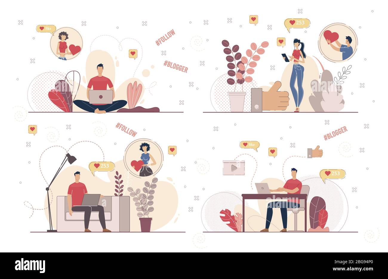 Content creator subscribe Cut Out Stock Images & Pictures - Alamy