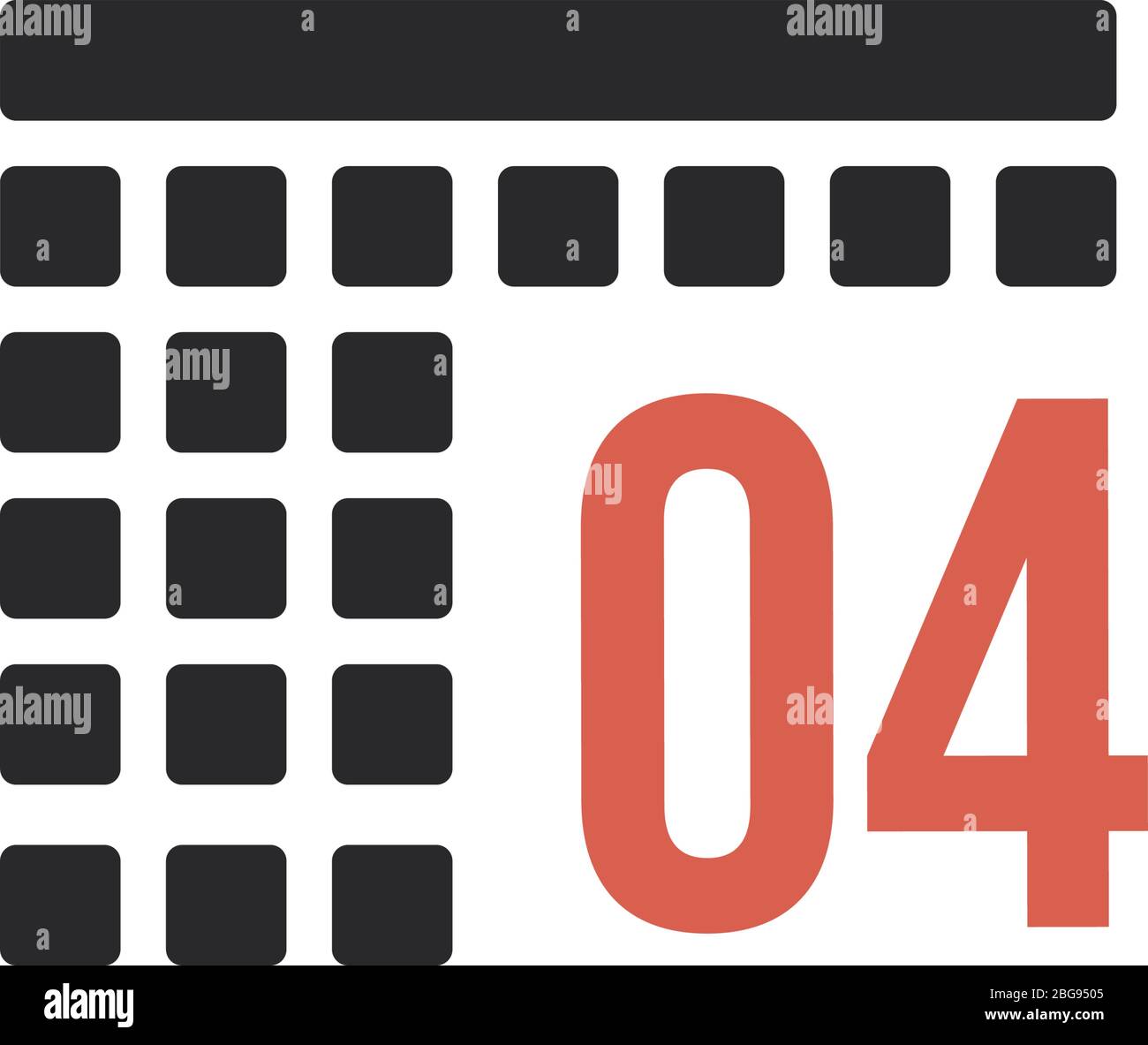 Month 4 april Calendar organizer icon. Stock Vector illustration ...