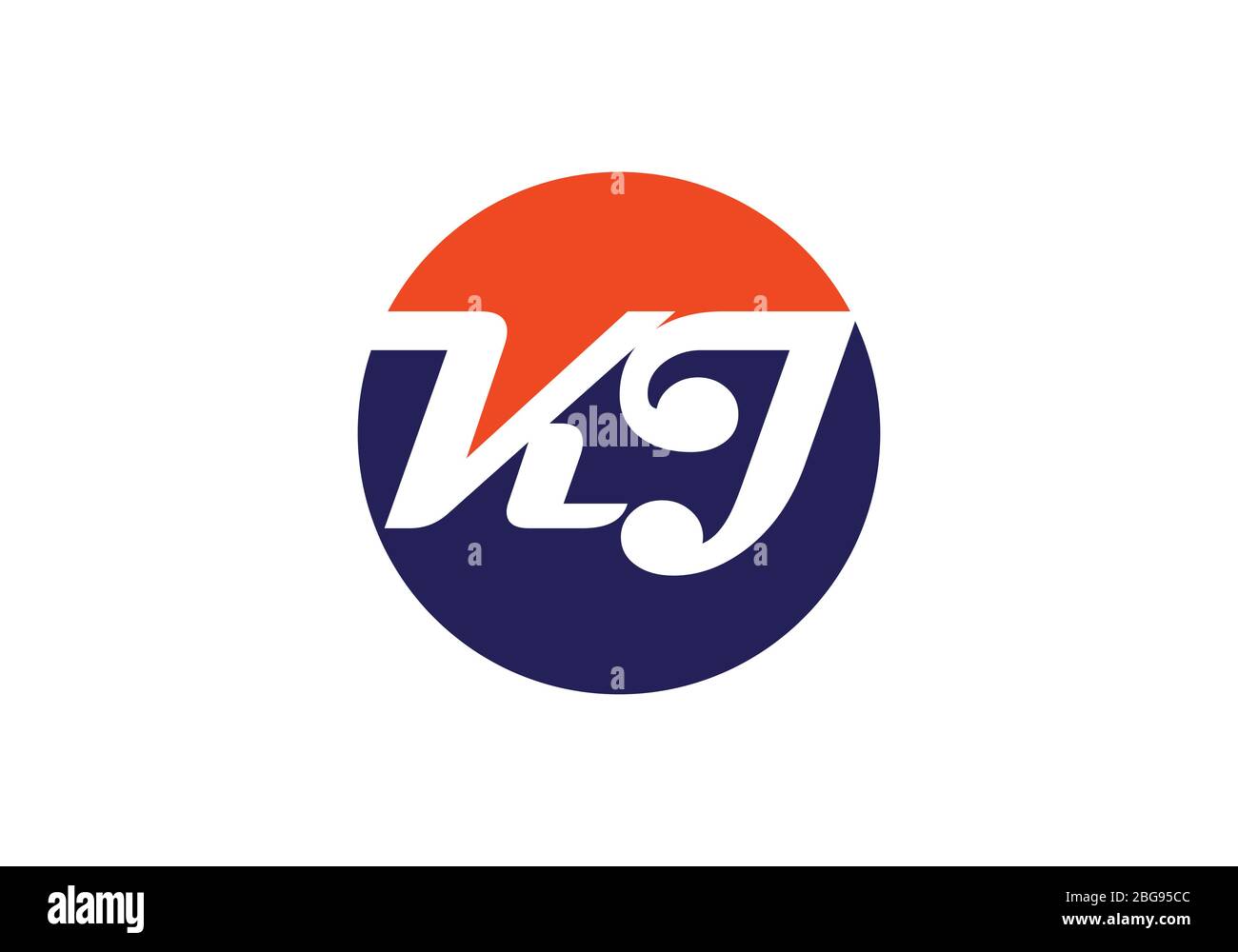 Initial Monogram Letter K J Logo Design Vector Template. KJ Letter Logo ...