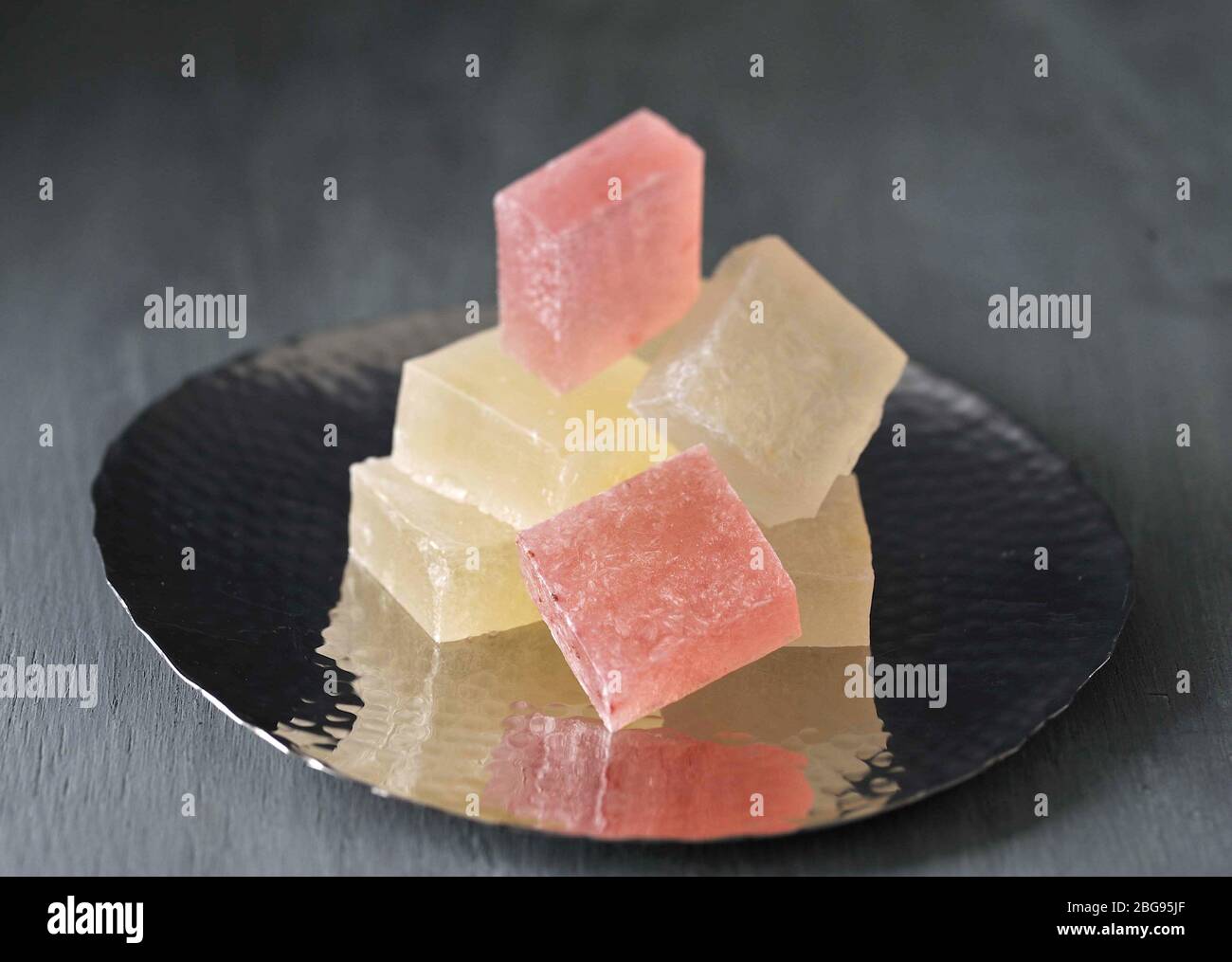 Undated file photo shows pieces of fruit agar jelly developed by long ...