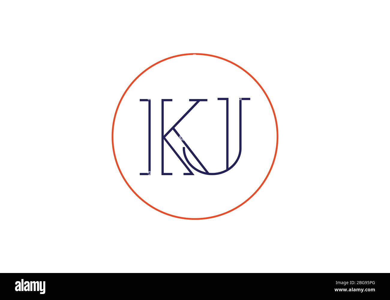Initial Monogram Letter K J Logo Design Vector Template. KJ Letter Logo ...