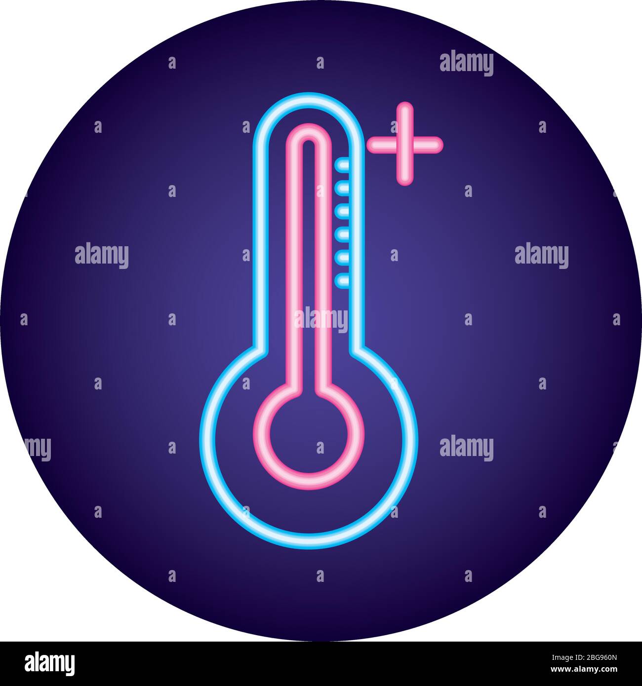 thermometer temperature measure neon style Stock Vector Image & Art - Alamy