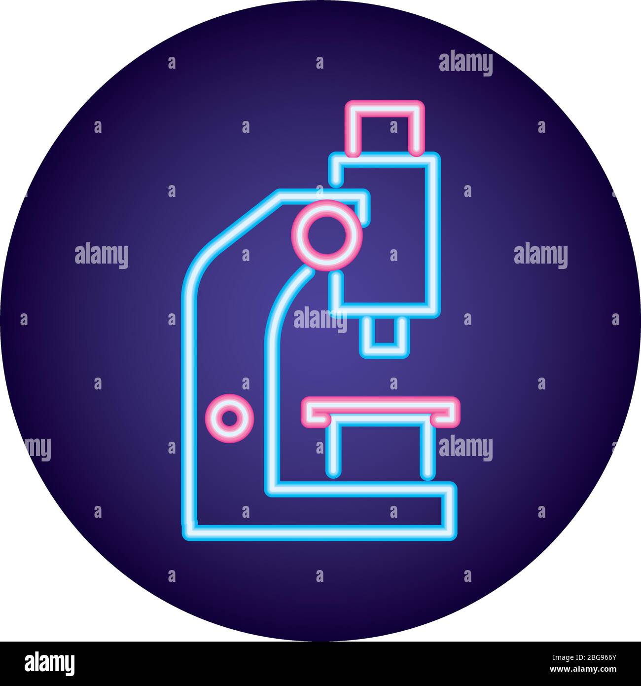 microscope laboratory neon style icon Stock Vector Image & Art - Alamy