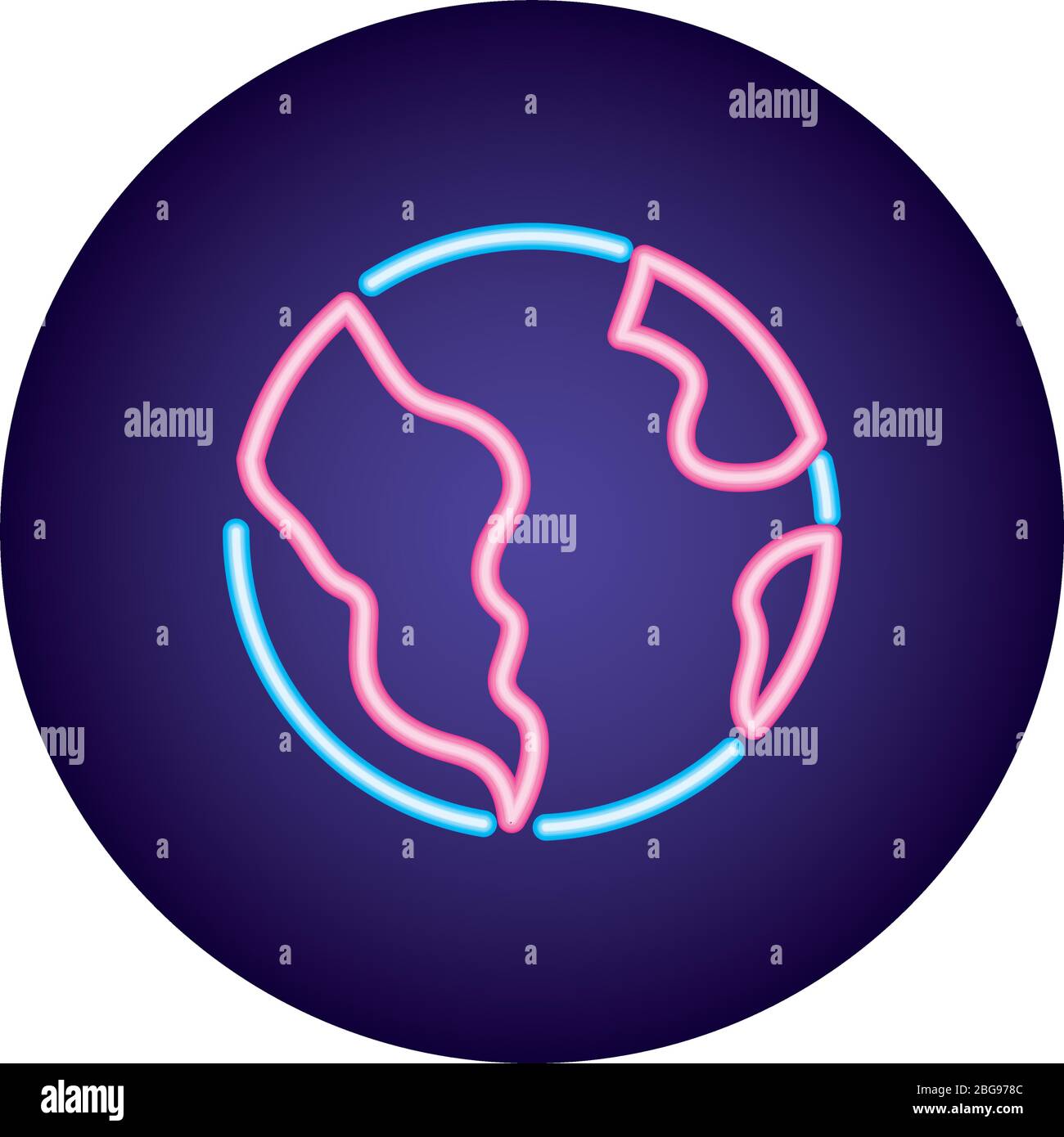 world planet earth neon style icon Stock Vector Image & Art - Alamy