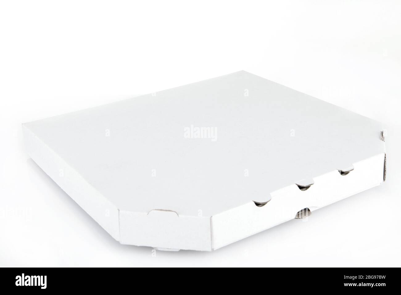 Empty pizza box, isolated on white Stock Photo - Alamy