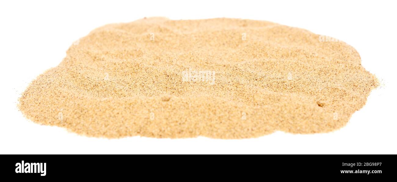 Sand isolated on white background Stock Photo - Alamy
