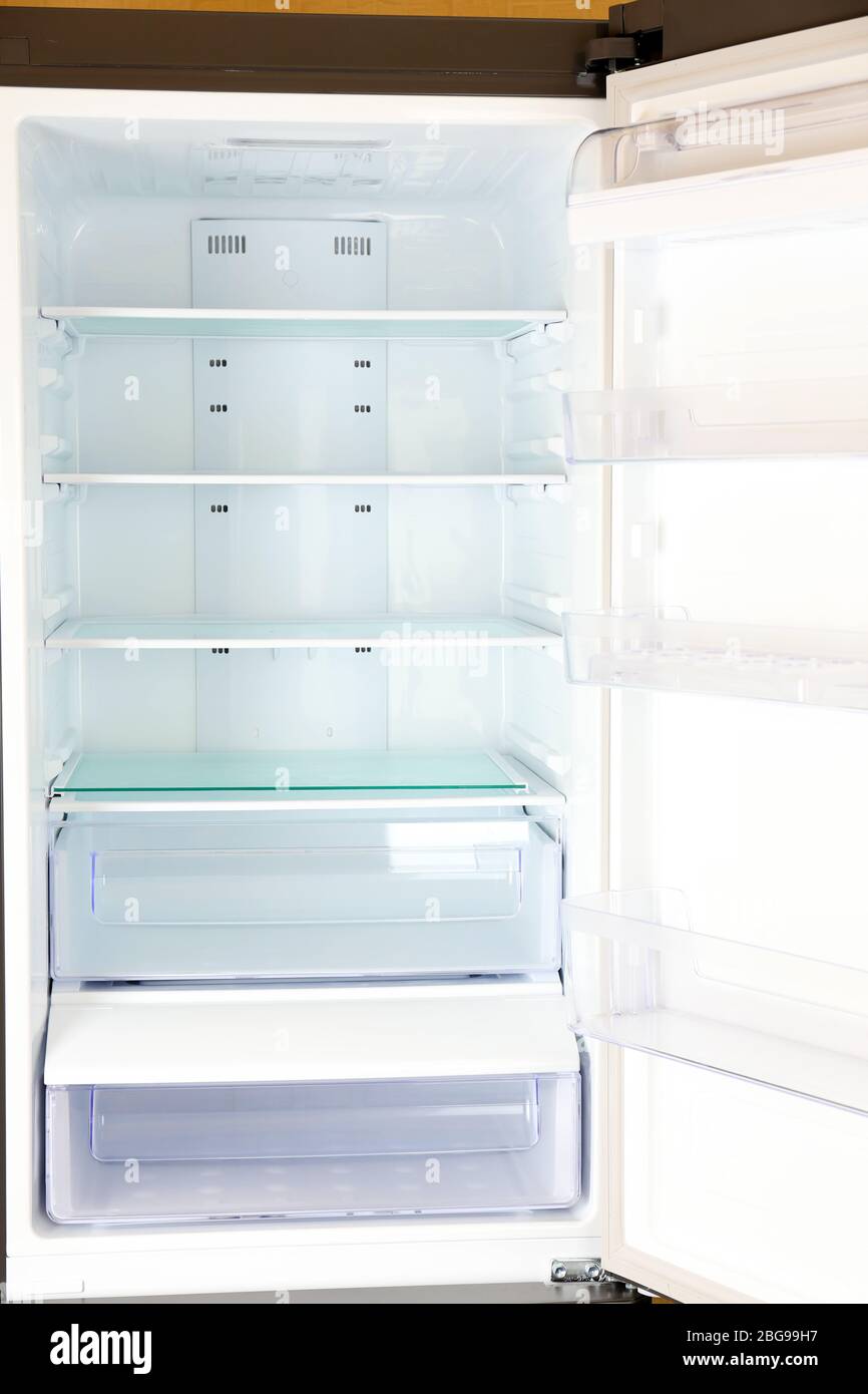 Two door gray refrigerator Stock Photo - Alamy