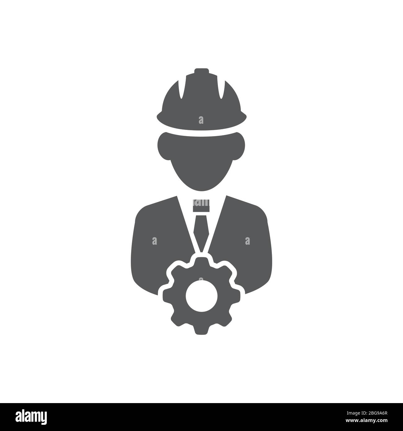 Engineer icon on white background Stock Vector Image & Art - Alamy