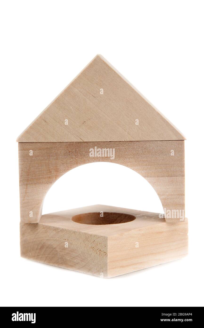 Wood house isolated on white Stock Photo - Alamy