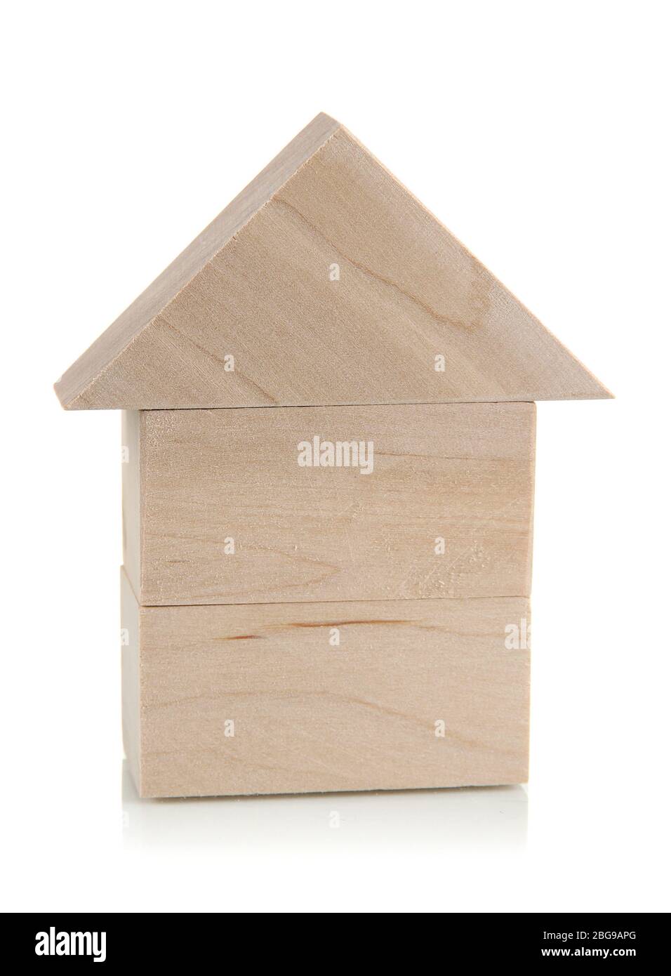 Wood house isolated on white Stock Photo - Alamy