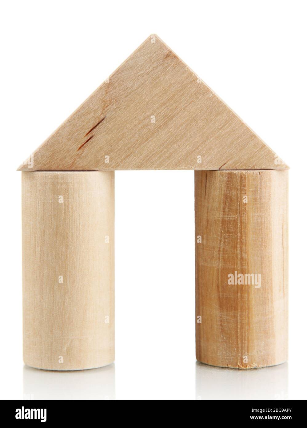 Wood house isolated on white Stock Photo - Alamy