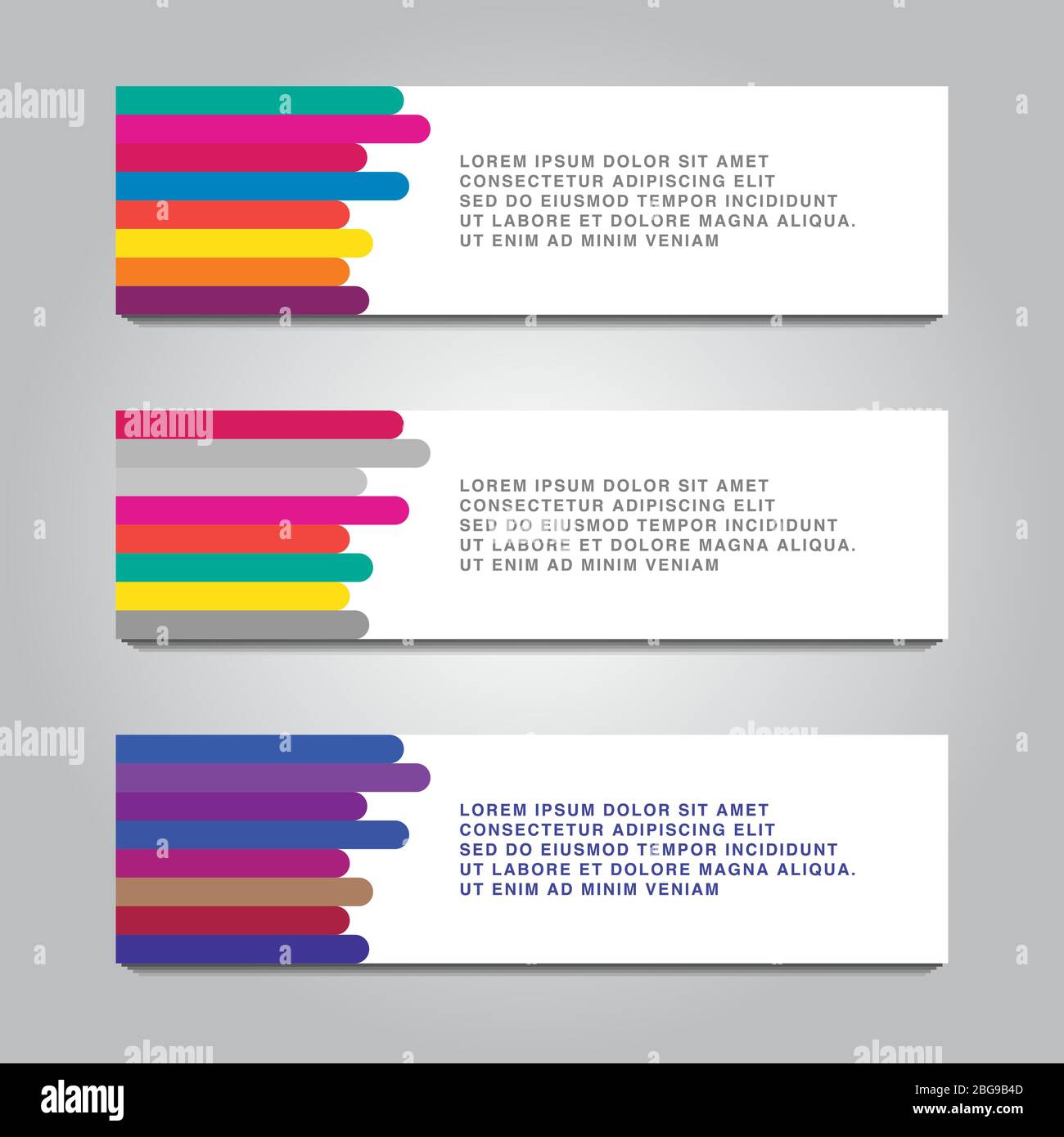 abstract design web banner. colorful gradient shape design. vector ...