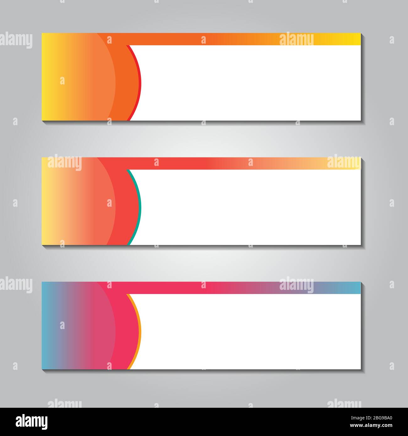 abstract design web banner. colorful gradient shape design. vector ...