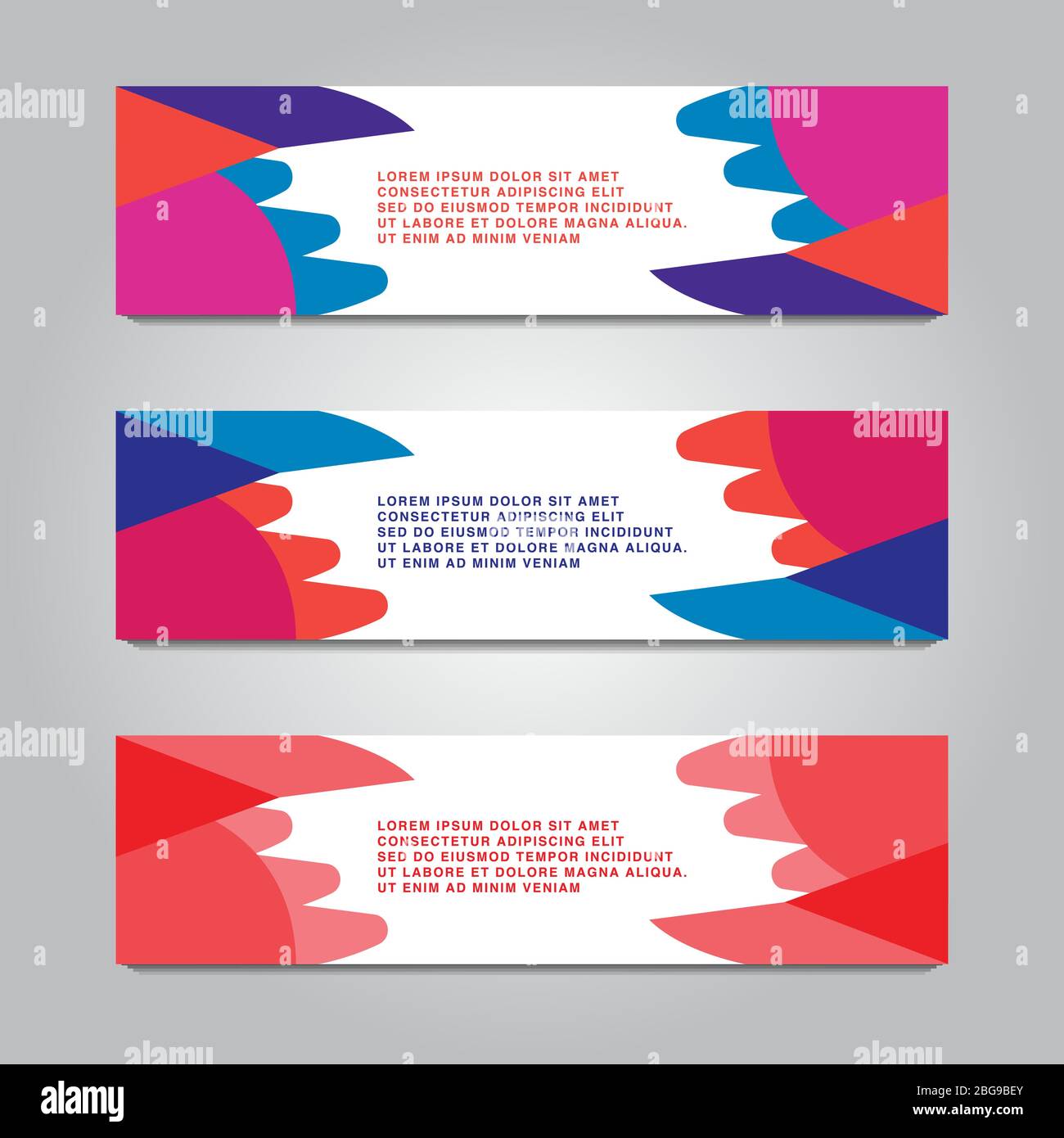 abstract design web banner. colorful gradient shape design. vector ...