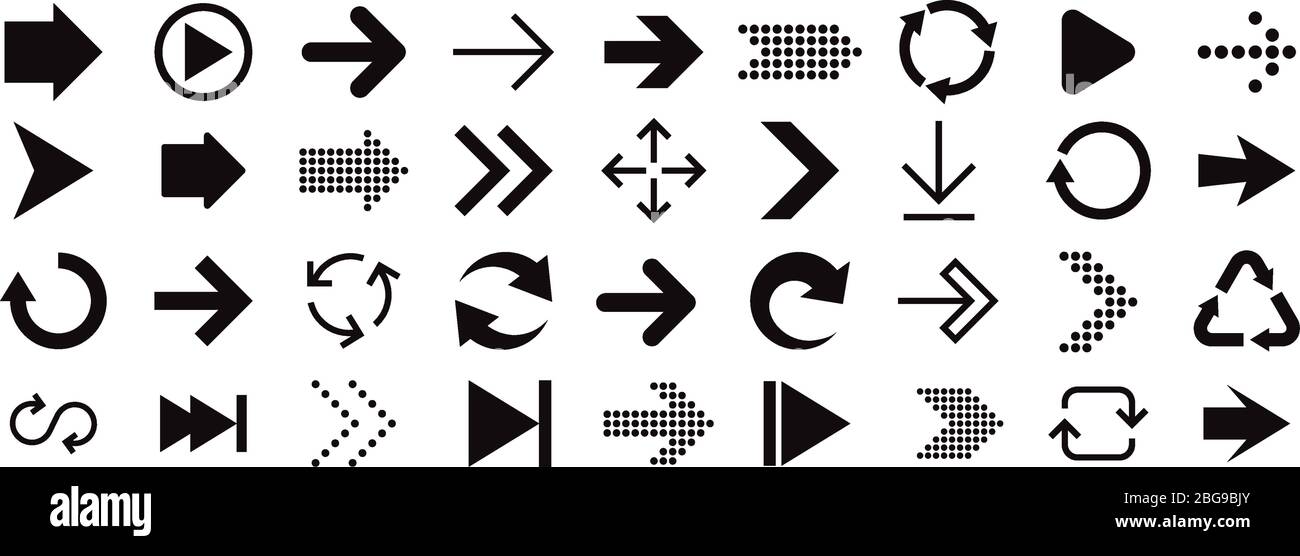 Arrow sign icon set. Collection of arrows for web design, mobile apps ...