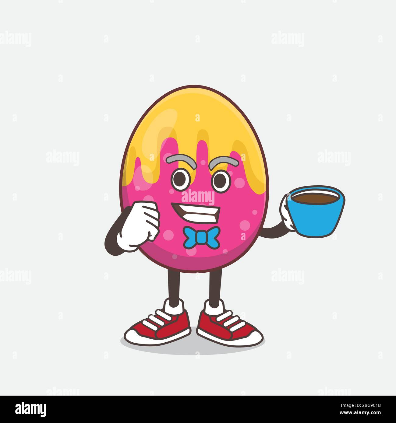 Illustration of Easter Egg Mascot Vector Character with Pose Stock ...