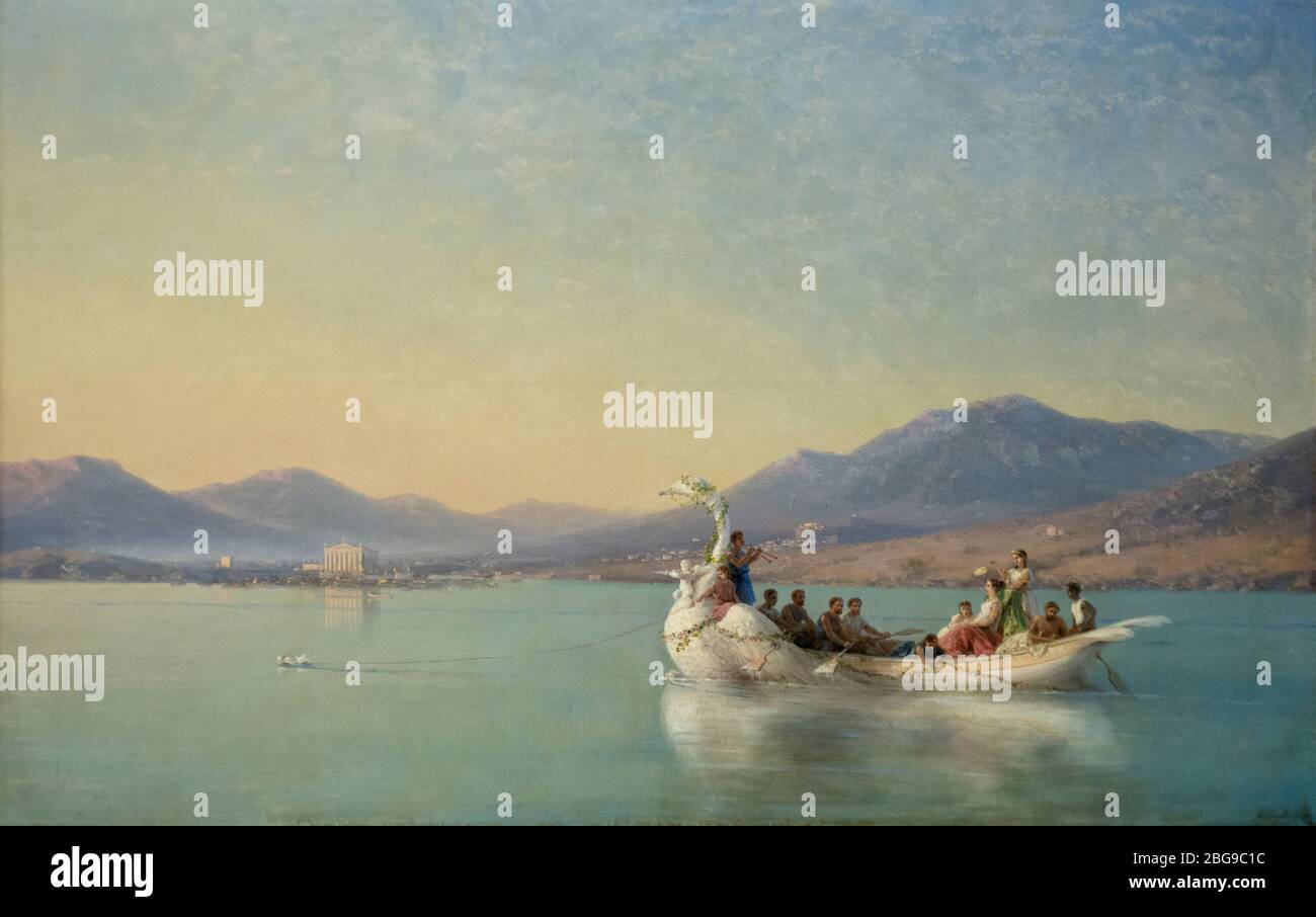 Hovhannes Aivazovsky (Ivan Aivazovsky)- Crowning of poet in Ancient ...