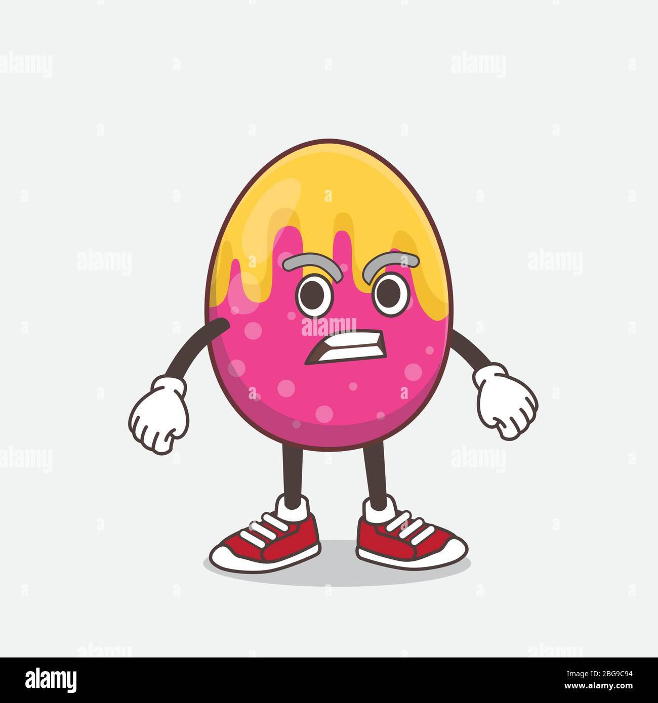 Illustration of Easter Egg Mascot Vector Character with Pose Stock ...