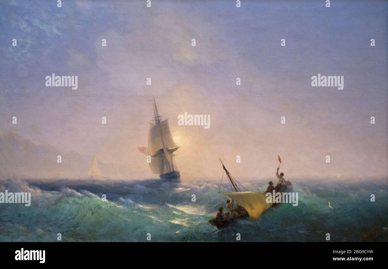 Hovhannes Aivazovsky - Shipwreck survivors (1844 Stock Photo - Alamy
