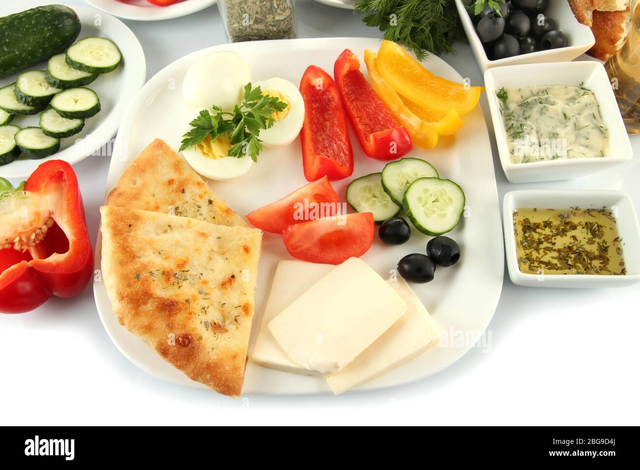 Traditional Turkish breakfast close up Stock Photo - Alamy