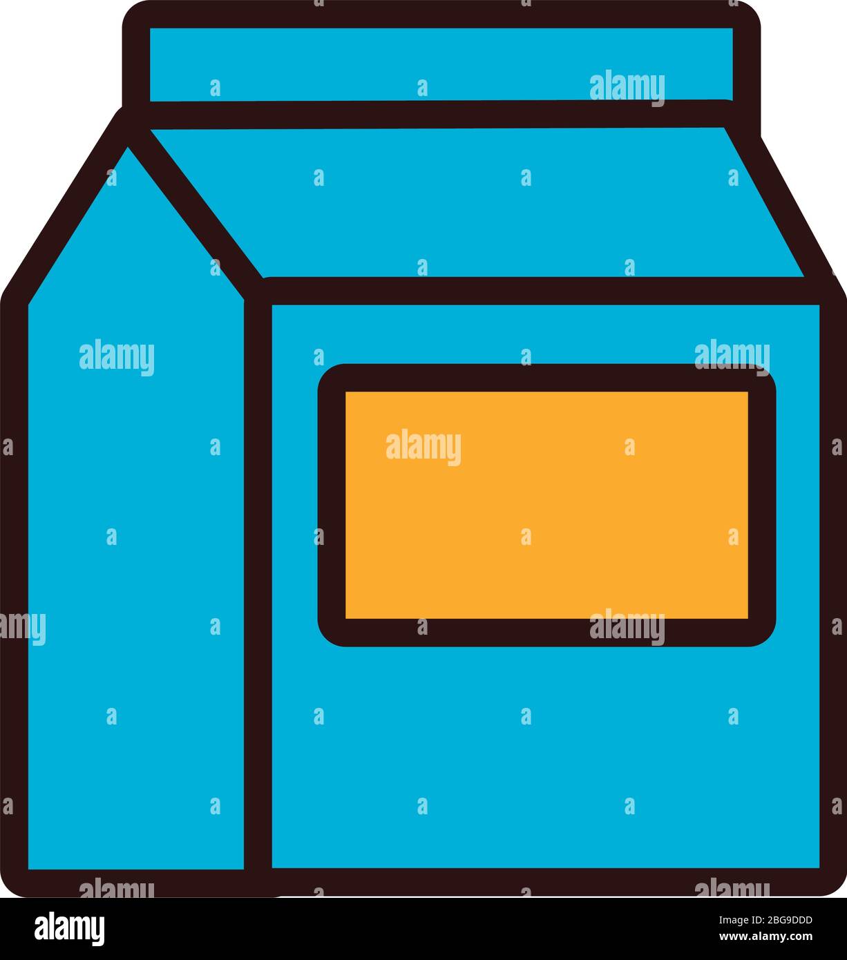 milk box line and fill style Stock Vector Image & Art - Alamy