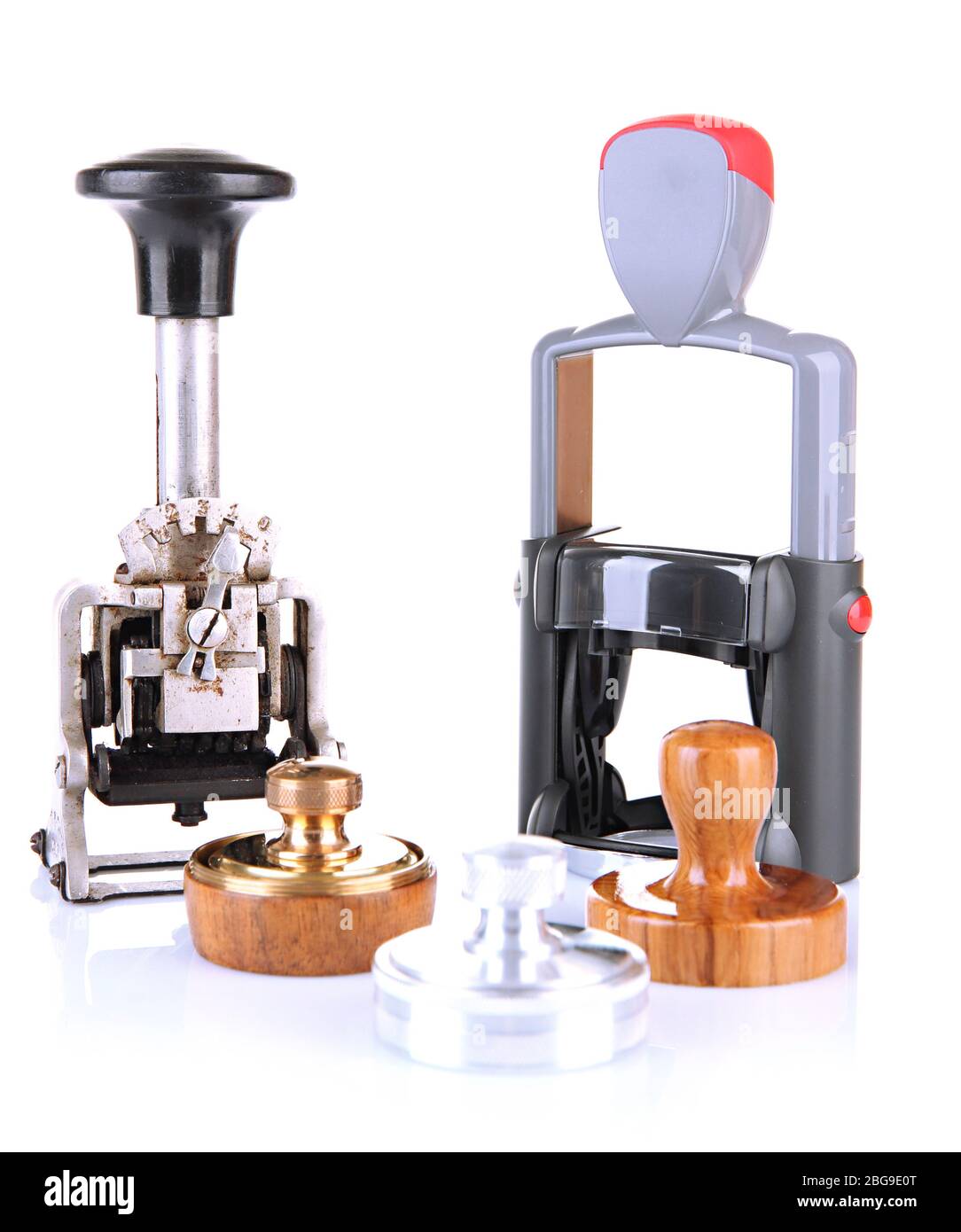 New and old stamps, isolated on white Stock Photo - Alamy