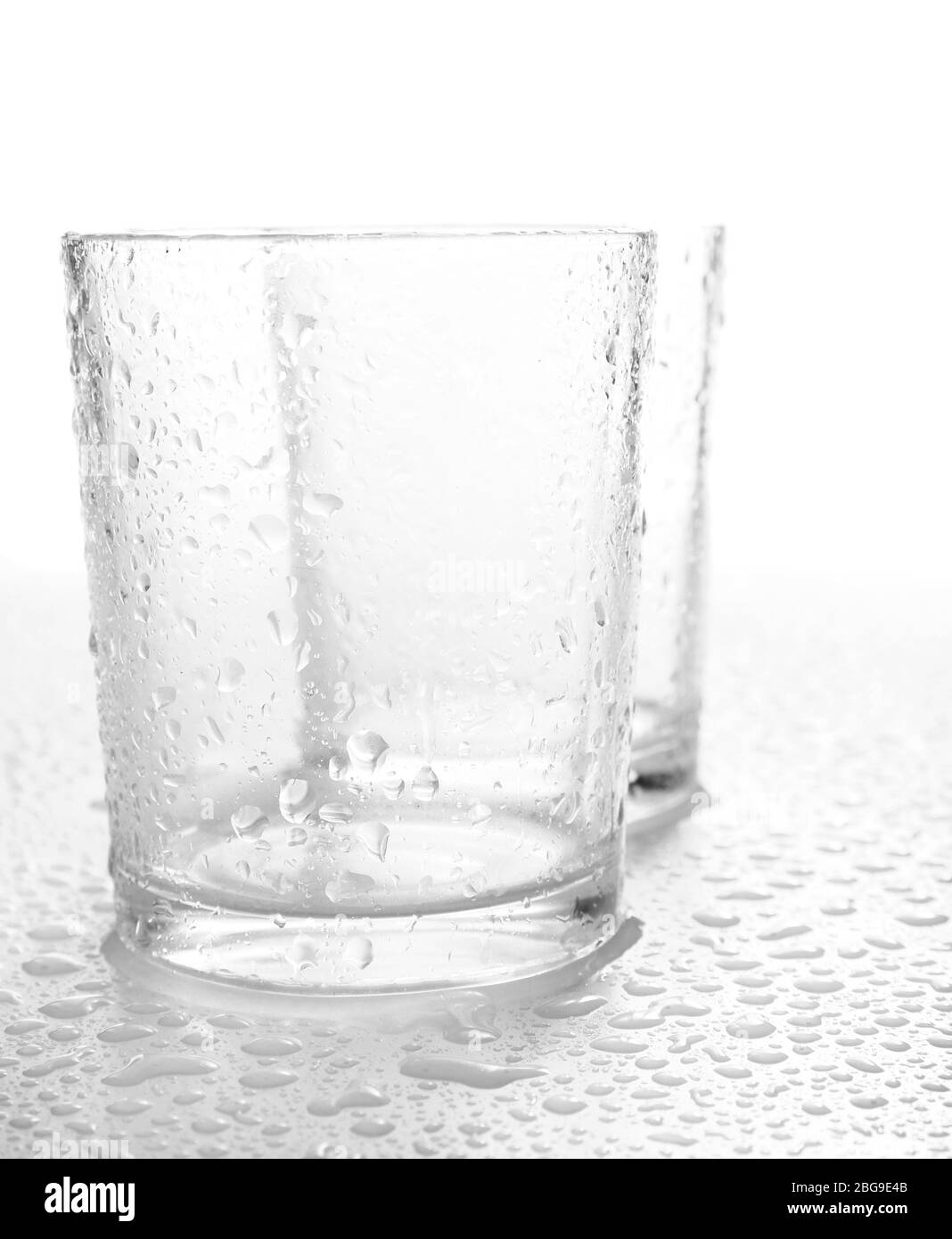 Empty glasses, isolated on white Stock Photo - Alamy