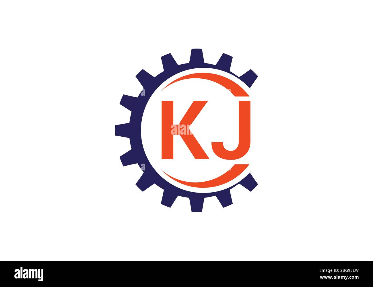 Initial Monogram Letter K J Logo Design Vector Template. KJ Letter Logo ...