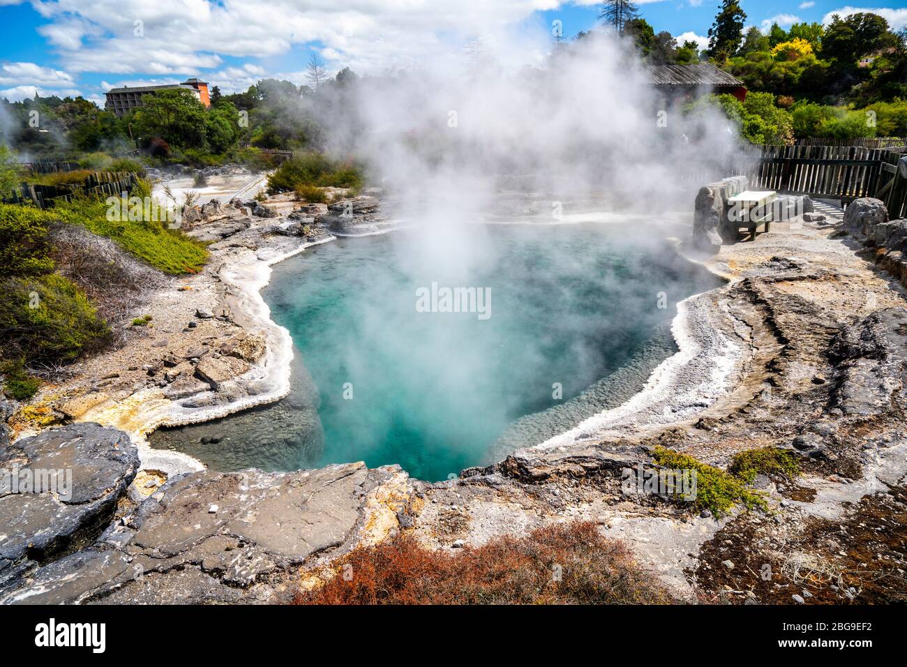 Geothermal hot spring used for cooking, cleaning and bathing ...
