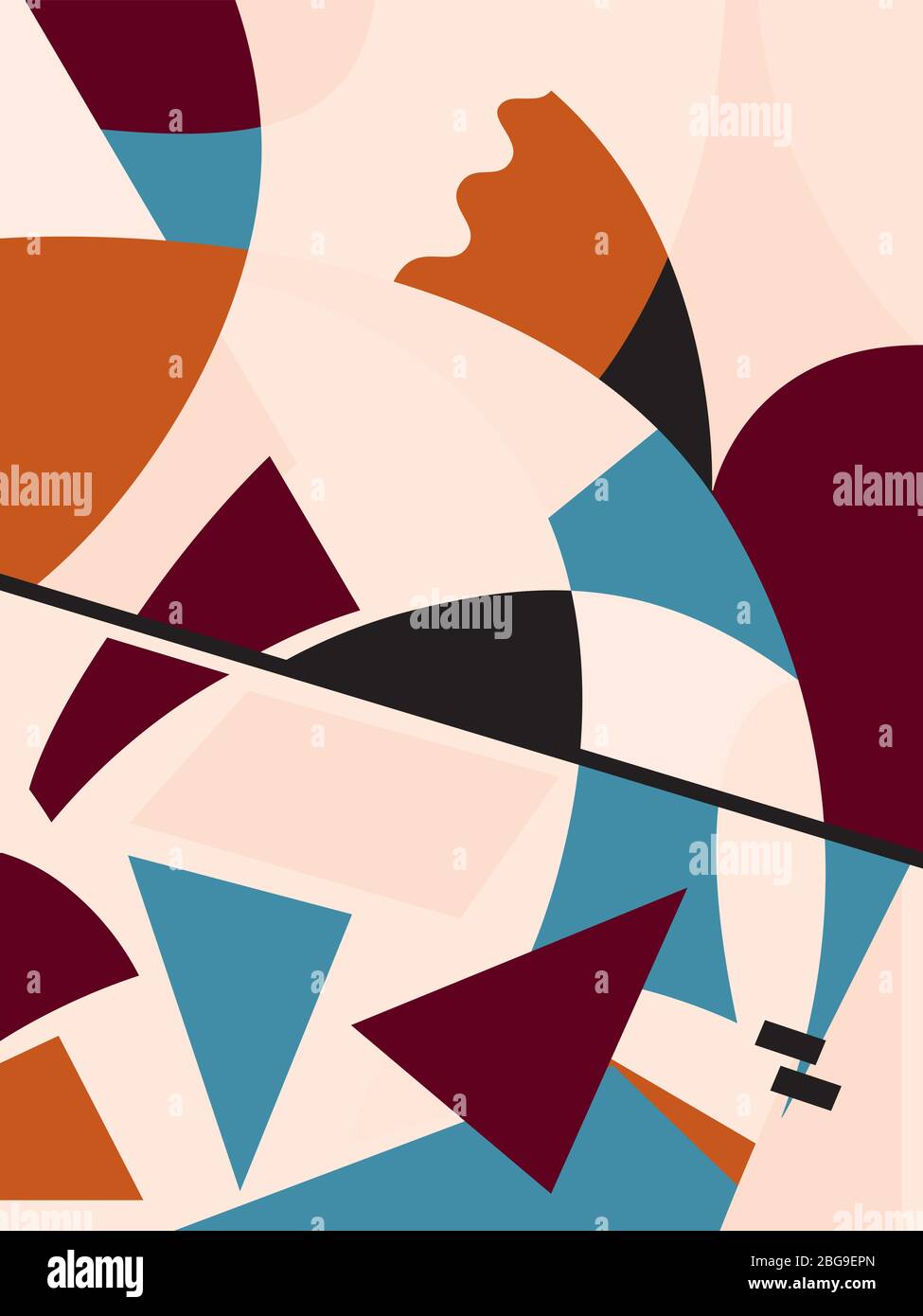 Modern abstract decorative composition in vertical format Stock Vector ...