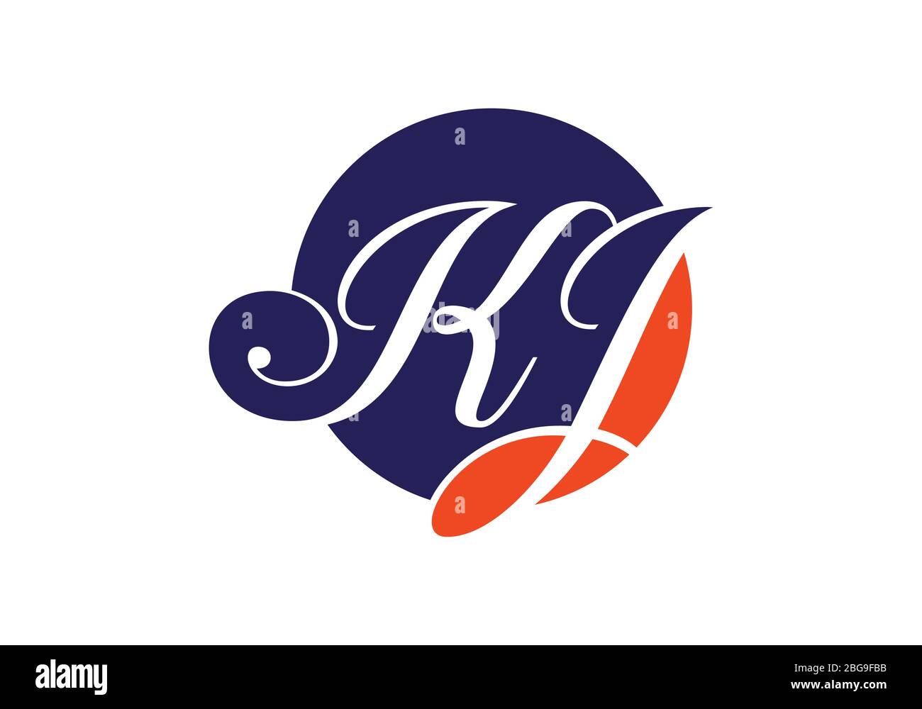 Initial Monogram Letter K J Logo Design Vector Template. KJ Letter Logo ...