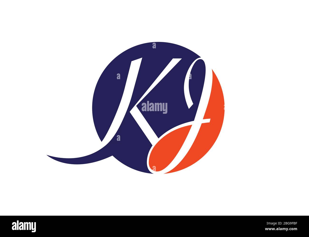 Initial Monogram Letter K J Logo Design Vector Template. KJ Letter Logo ...