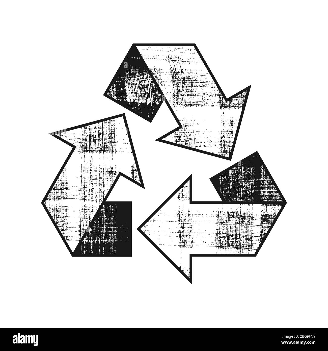 Vector recycle symbol. Grunge icon Stock Vector Image & Art - Alamy