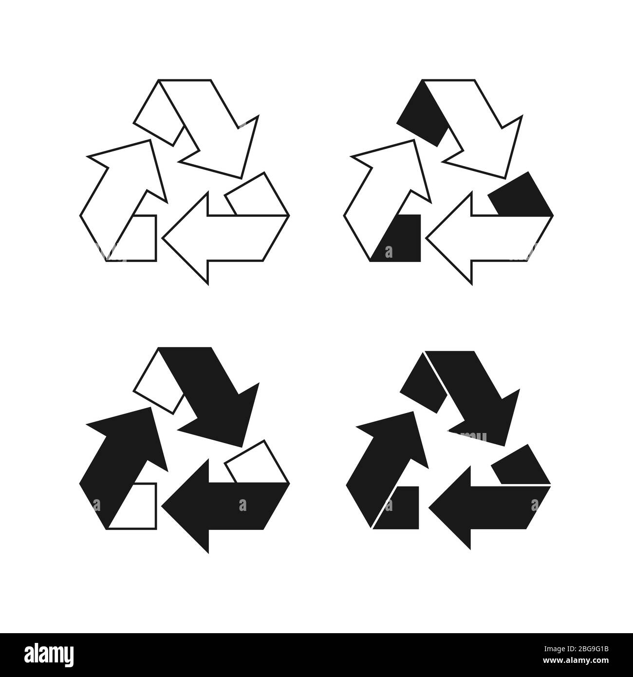 Set of recycle vector icons Stock Vector Image & Art - Alamy