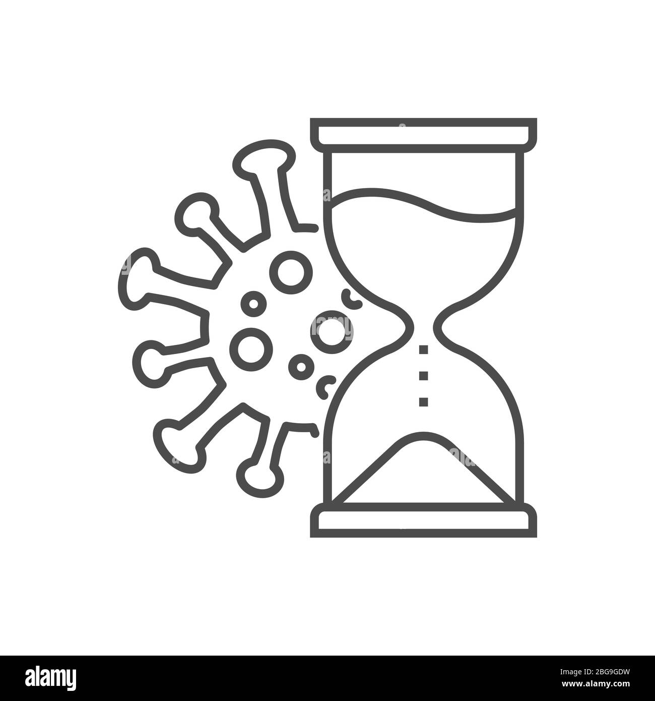 Incubation period related vector thin line icon Stock Vector Image ...