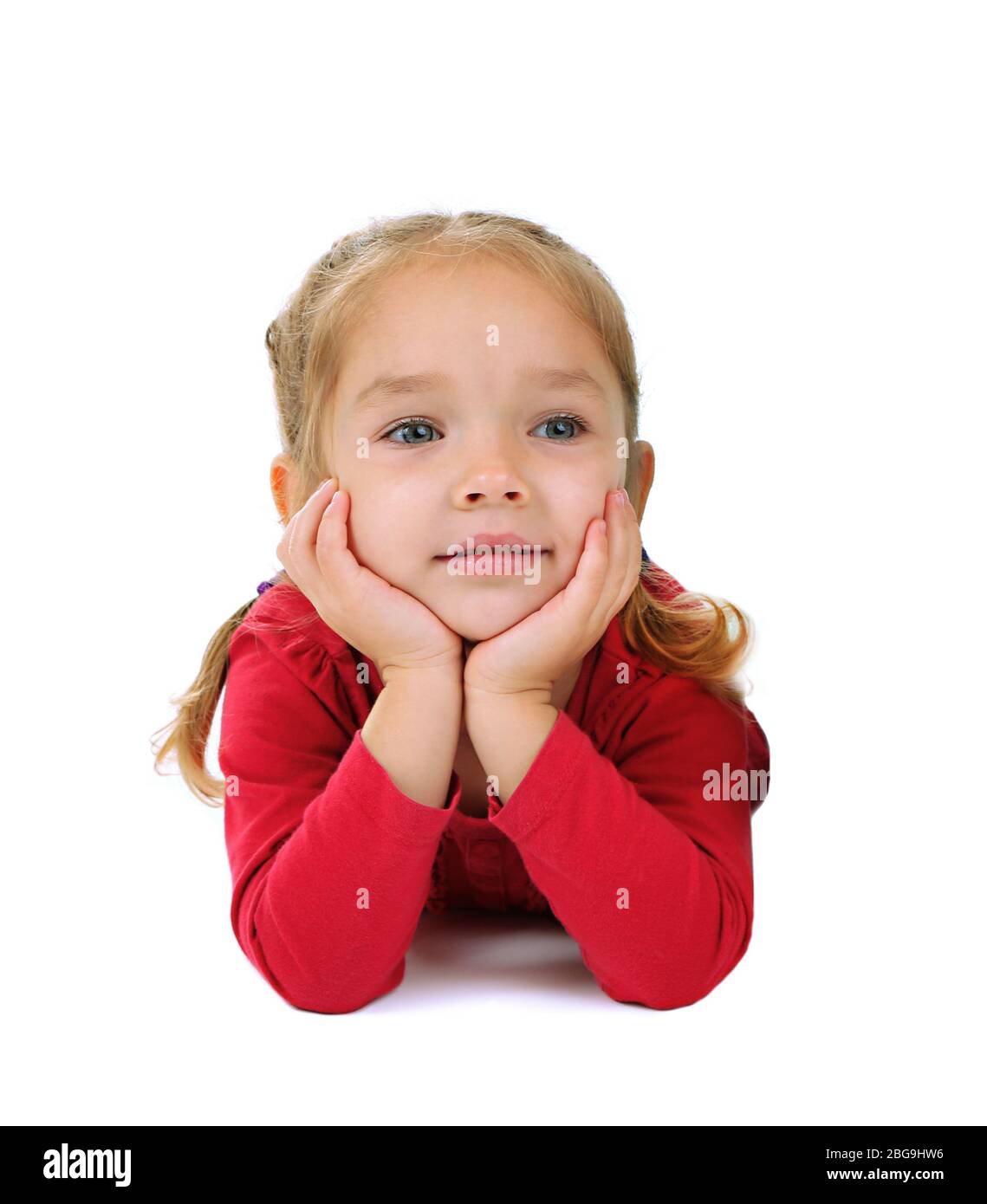 Little children isolated on white Stock Photo - Alamy