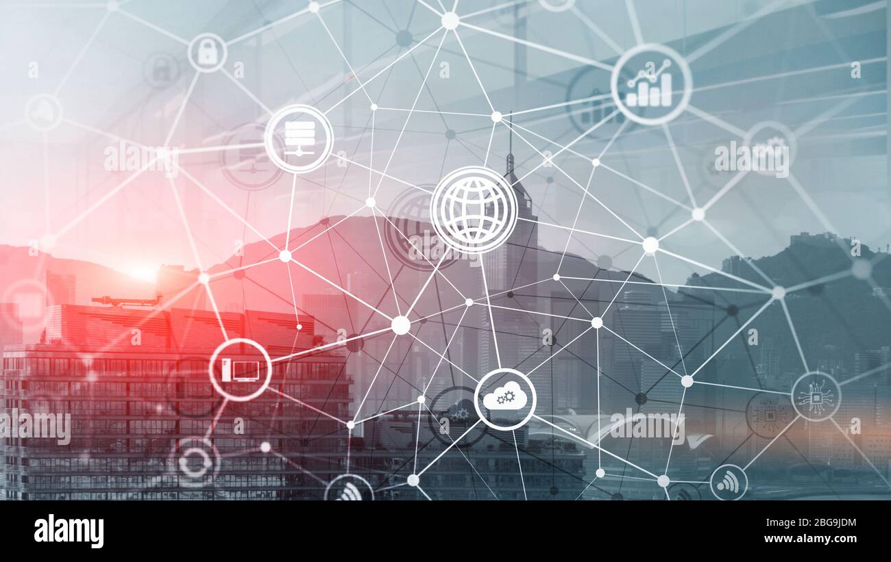 ICT. New technology concept 2020. Information and communications ...