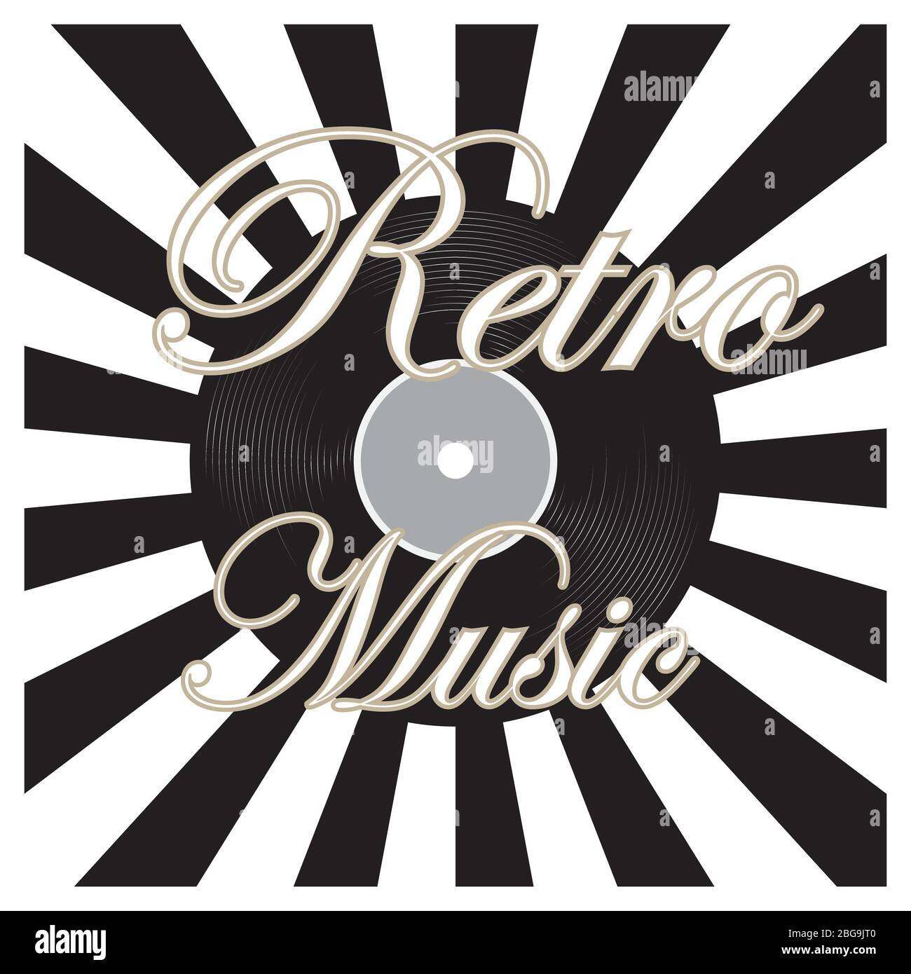 Music retro vintage poster, design for background, vector illustration ...