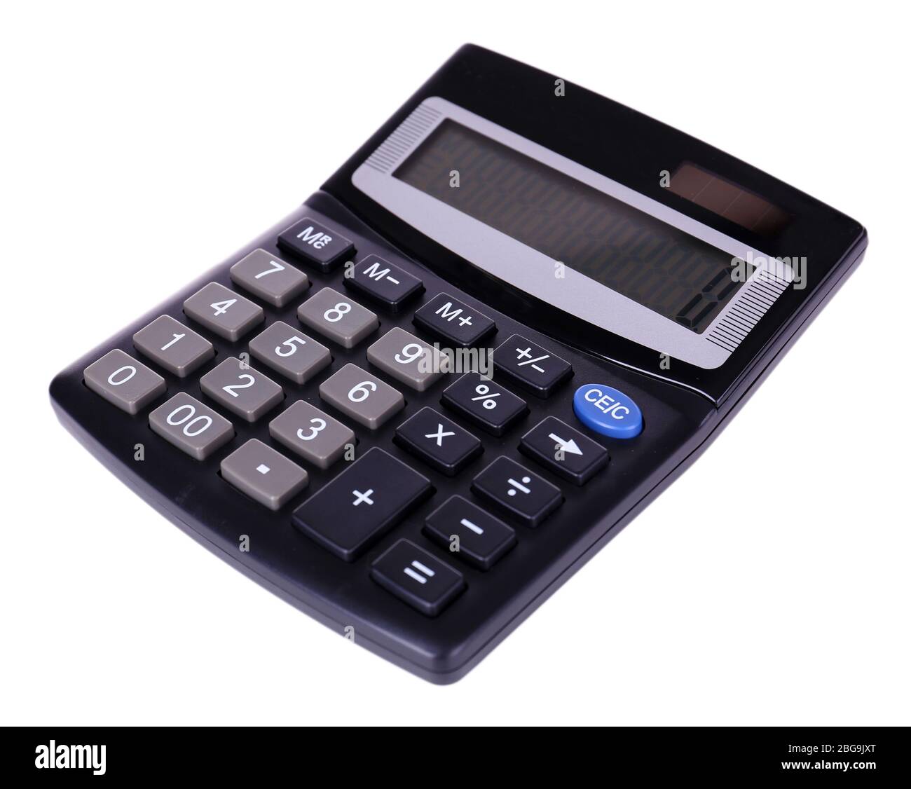 Digital calculator isolated on white Stock Photo - Alamy