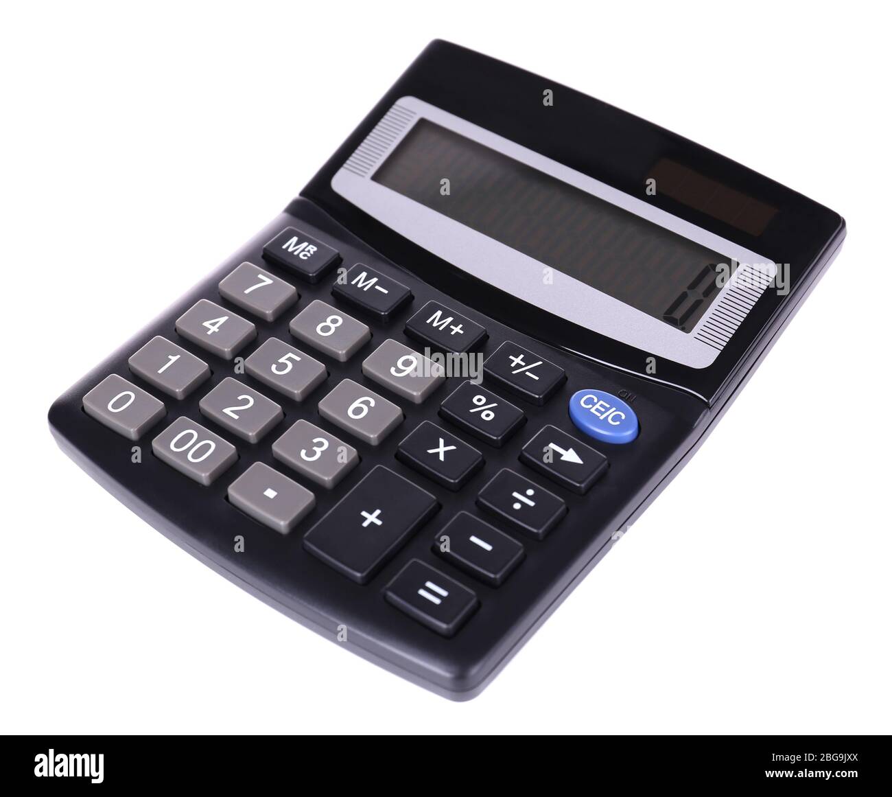 Digital calculator isolated on white Stock Photo - Alamy