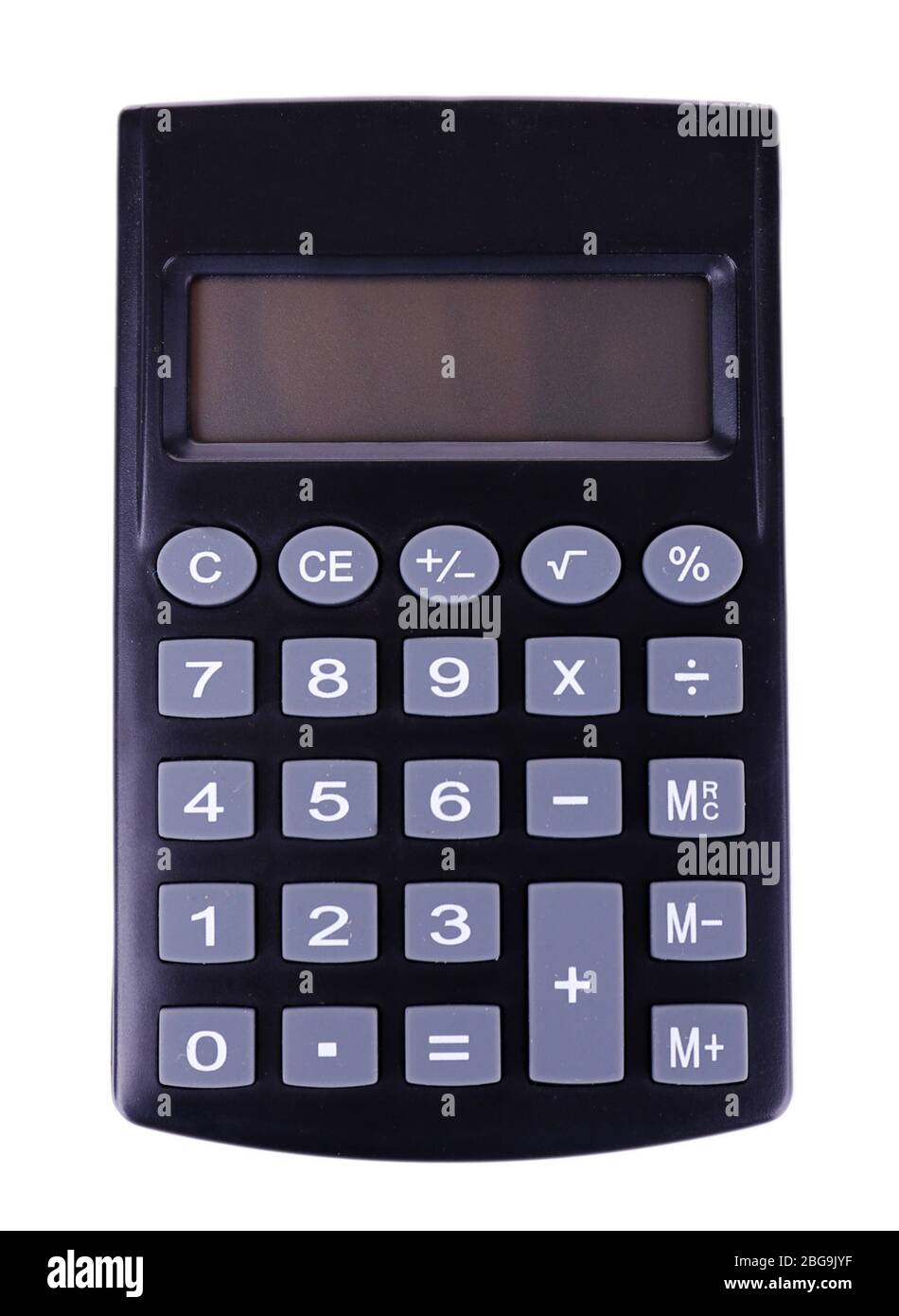 Digital calculator isolated on white Stock Photo - Alamy