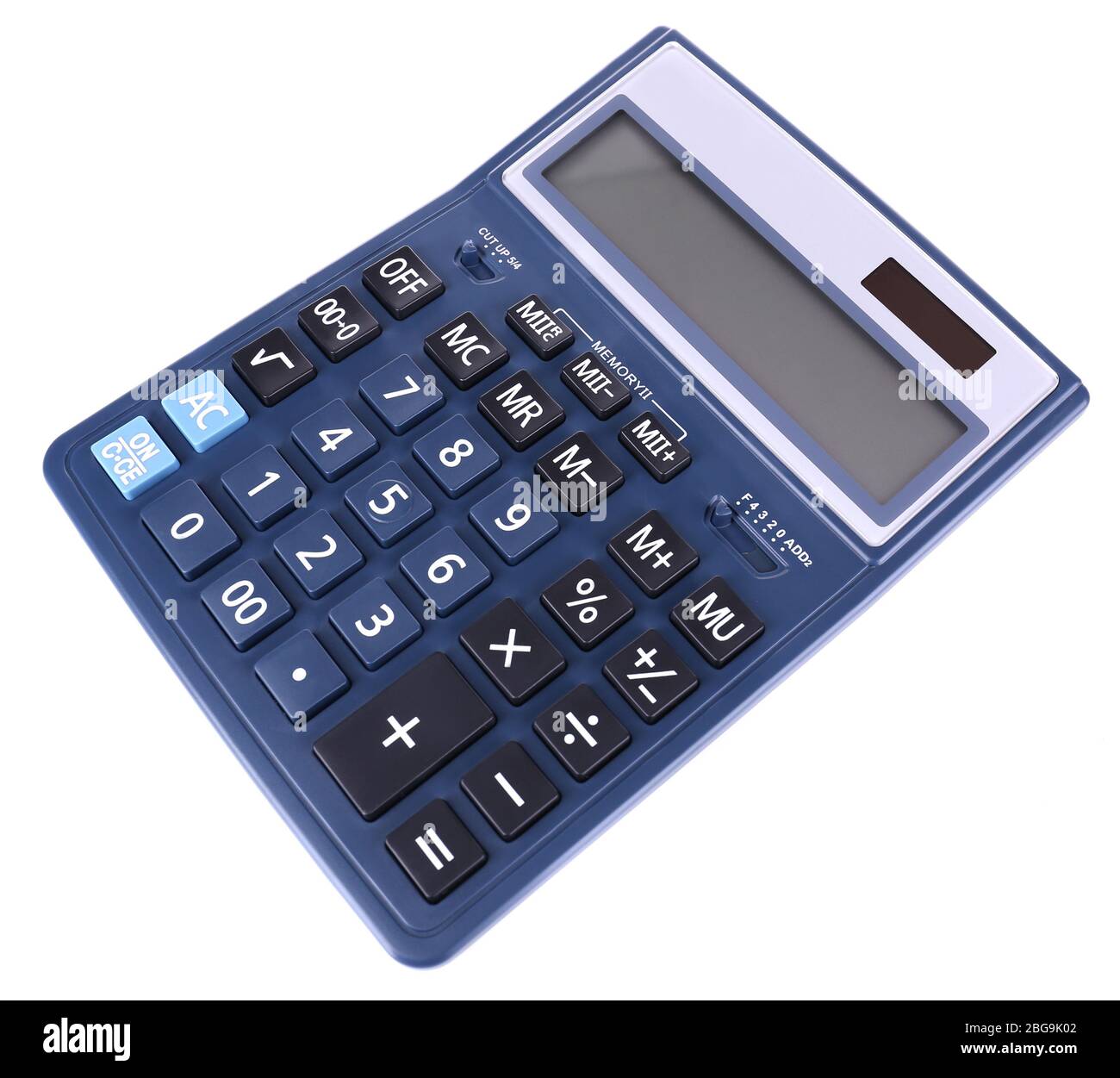 Digital calculator isolated on white Stock Photo - Alamy
