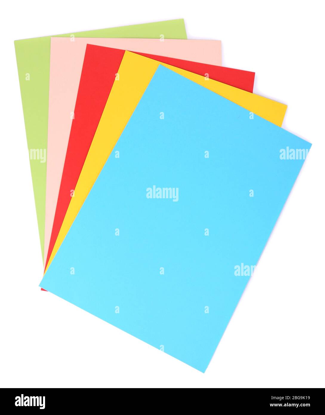 Colorful cardboard isolated on white Stock Photo - Alamy