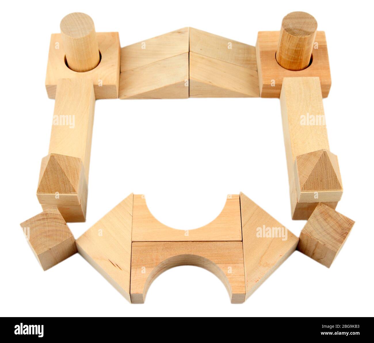 Wooden block toy cylinder Cut Out Stock Images & Pictures - Alamy