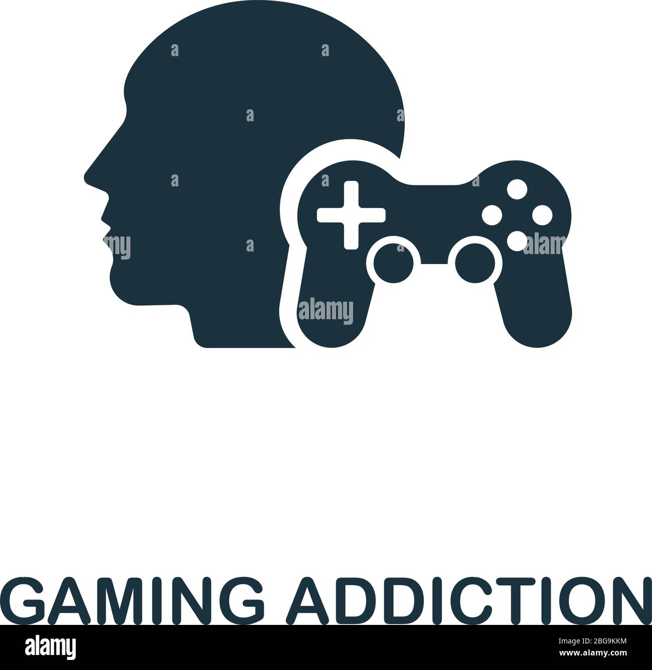 Gaming icon. Simple illustration from addiction collection. Creative ...