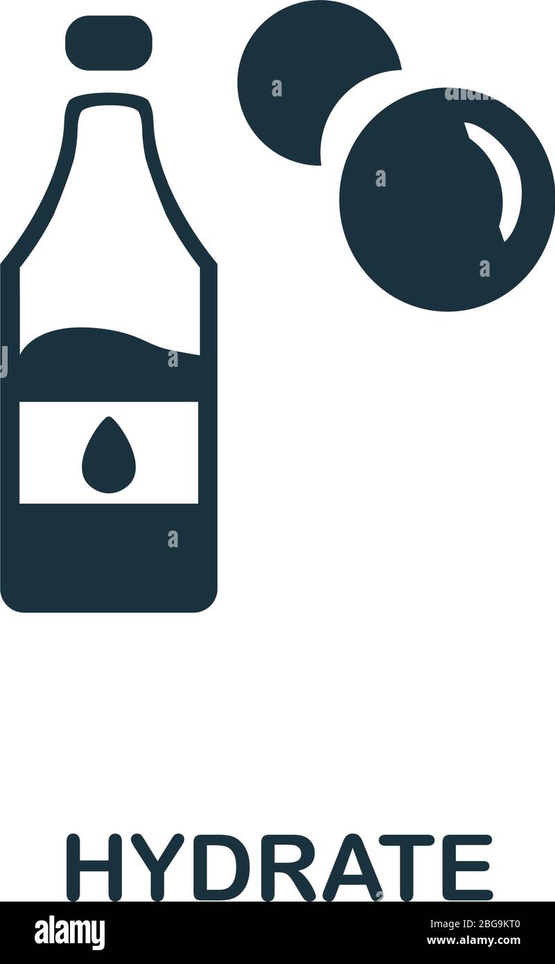Hydrate icon. Simple illustration from biohacking collection. Creative ...