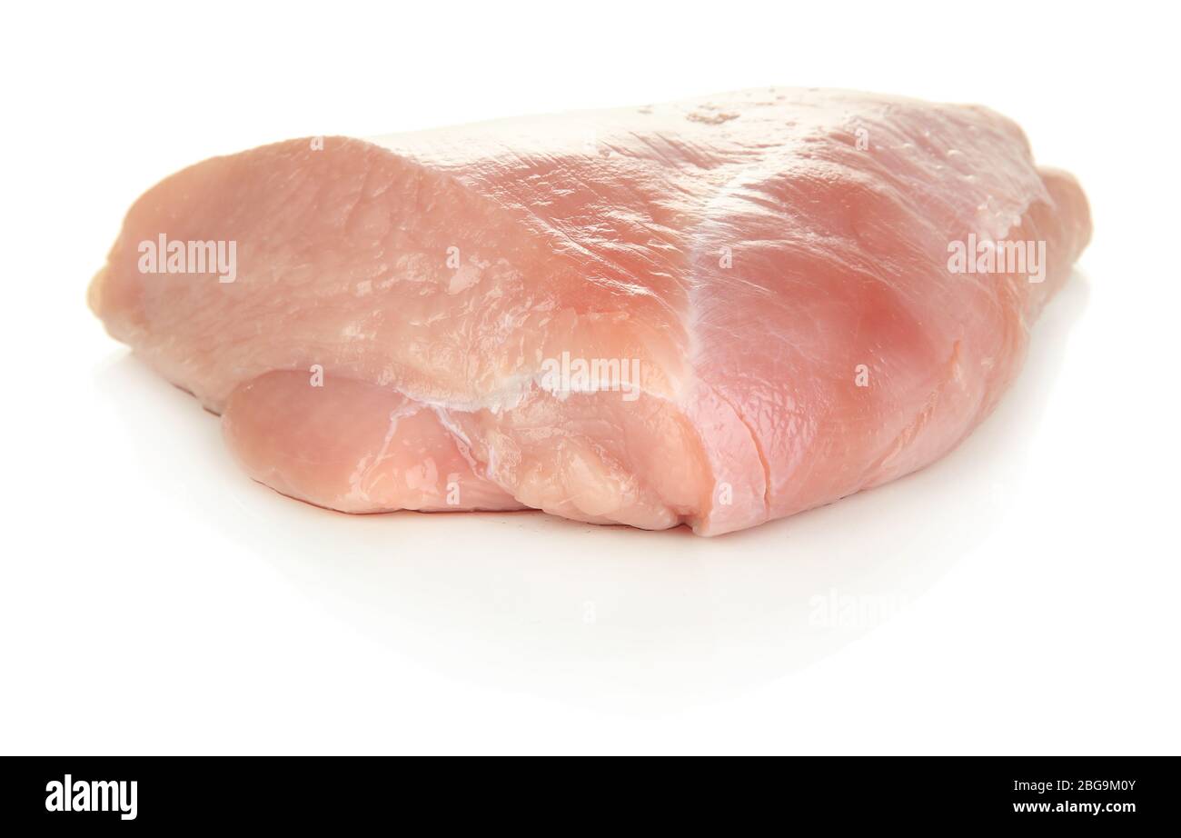Raw turkey meat isolated on white Stock Photo - Alamy