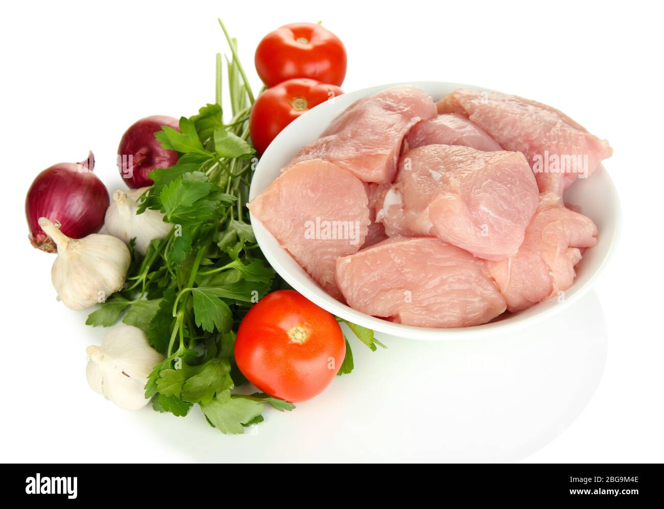 Raw turkey meat isolated on white Stock Photo - Alamy