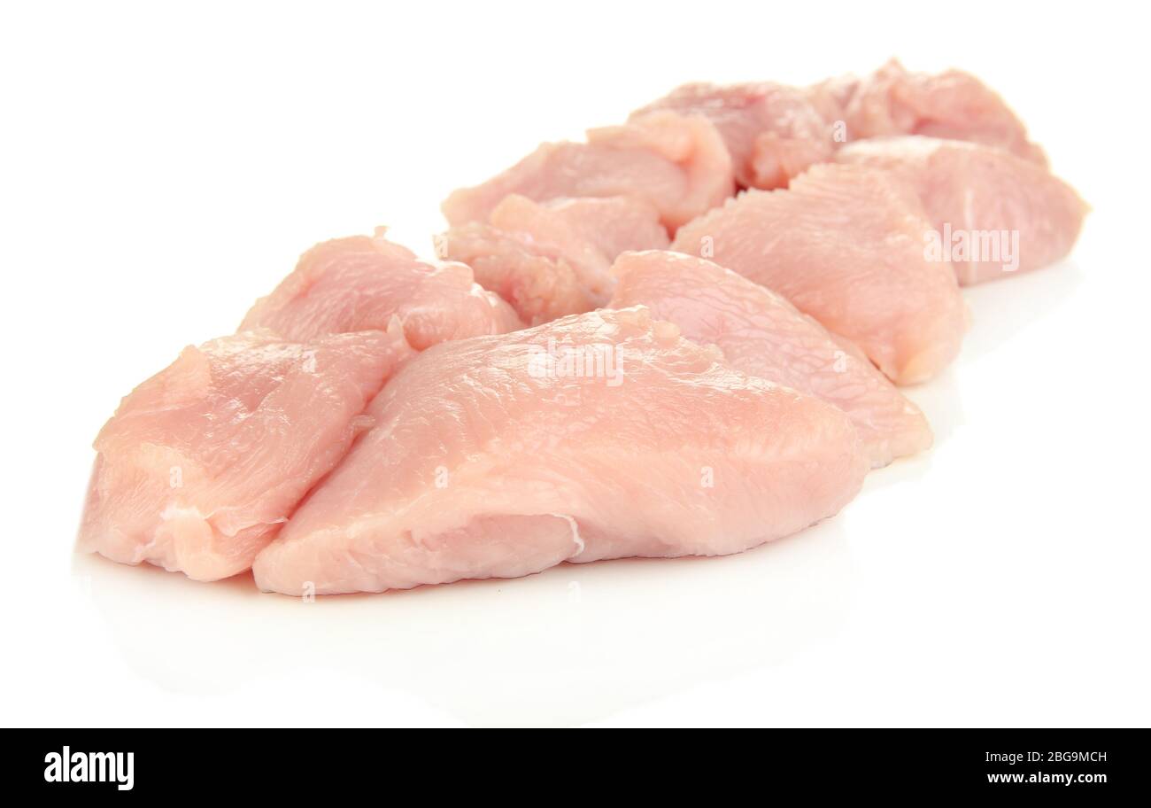 Raw turkey meat isolated on white Stock Photo - Alamy